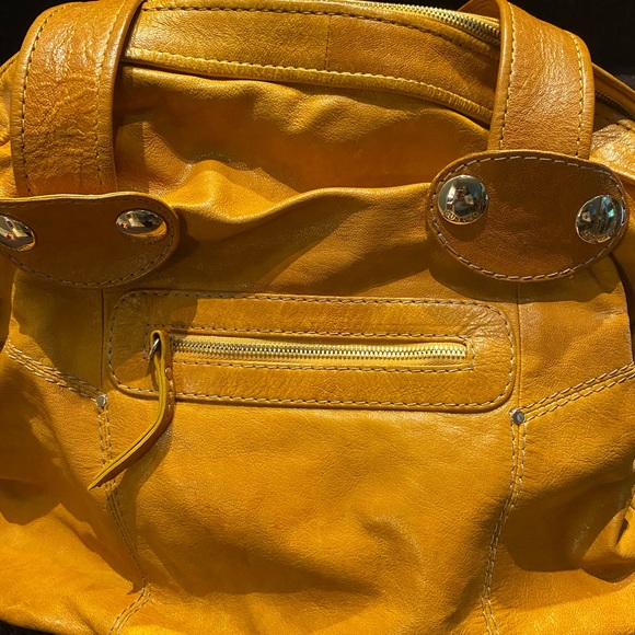gusto | Bags | Gusto Leather Mustard Large Handbag | Poshmark